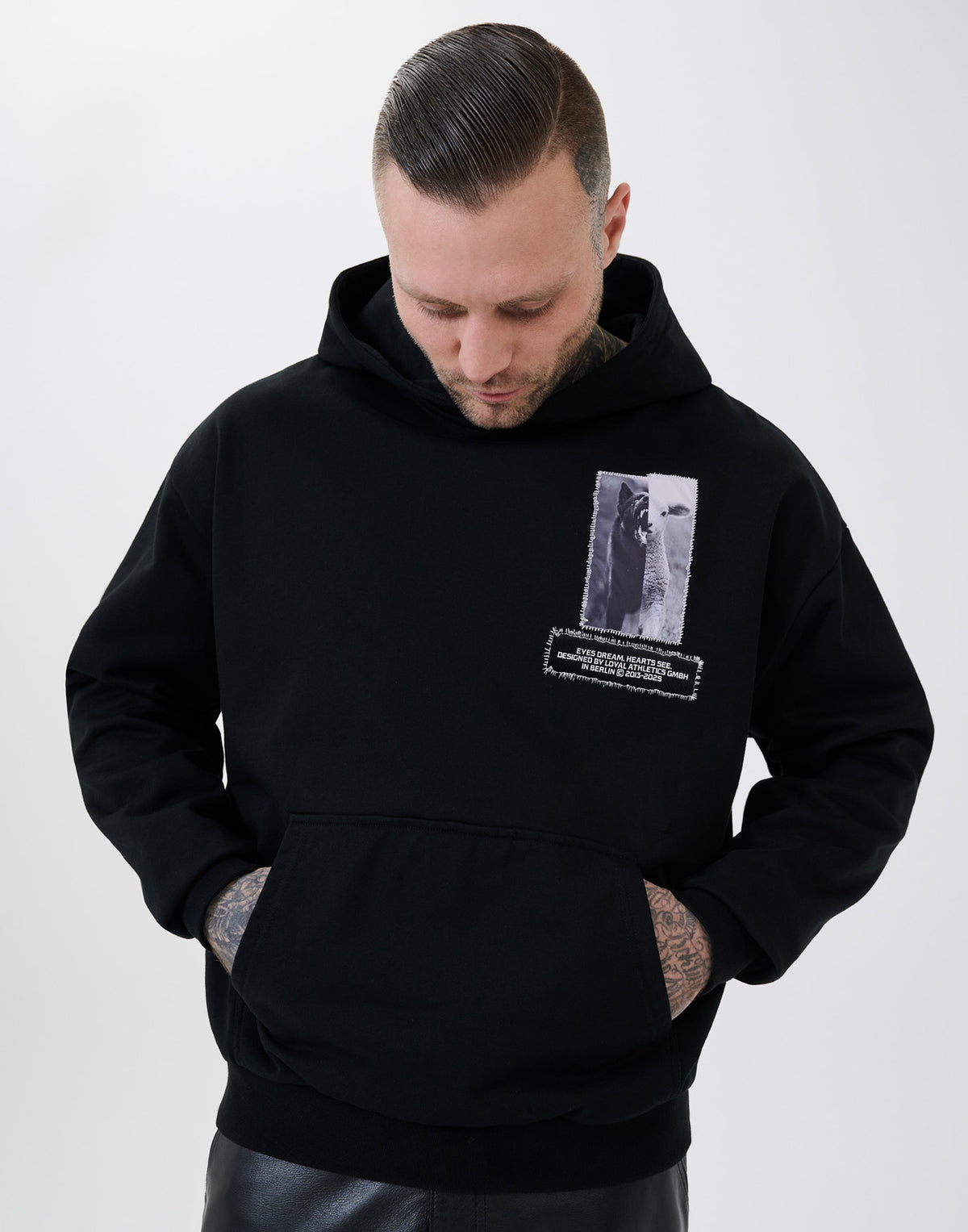 Patch Hoodie Black