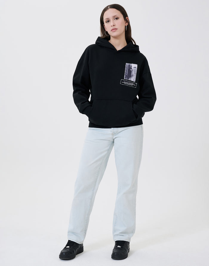 Patch Hoodie Black